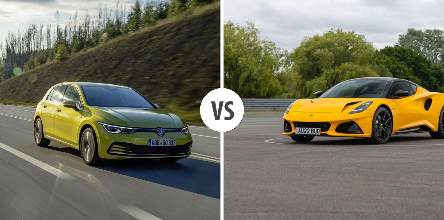 Volkswagen Golf VS Lotus Emira – Vergleiche Preise, Leistung ...