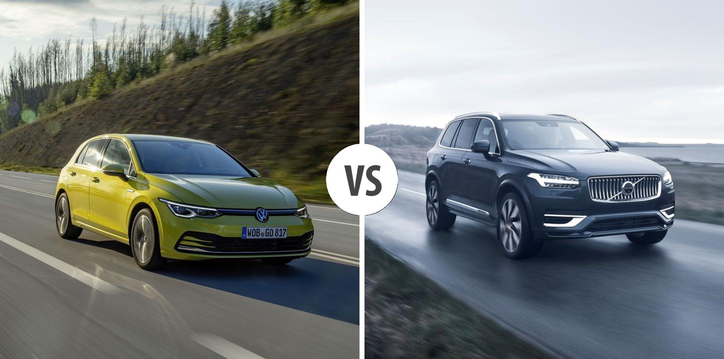 Volkswagen Golf VS Volvo XC90 – Vergleiche Preise, Leistung, Kofferraum ...