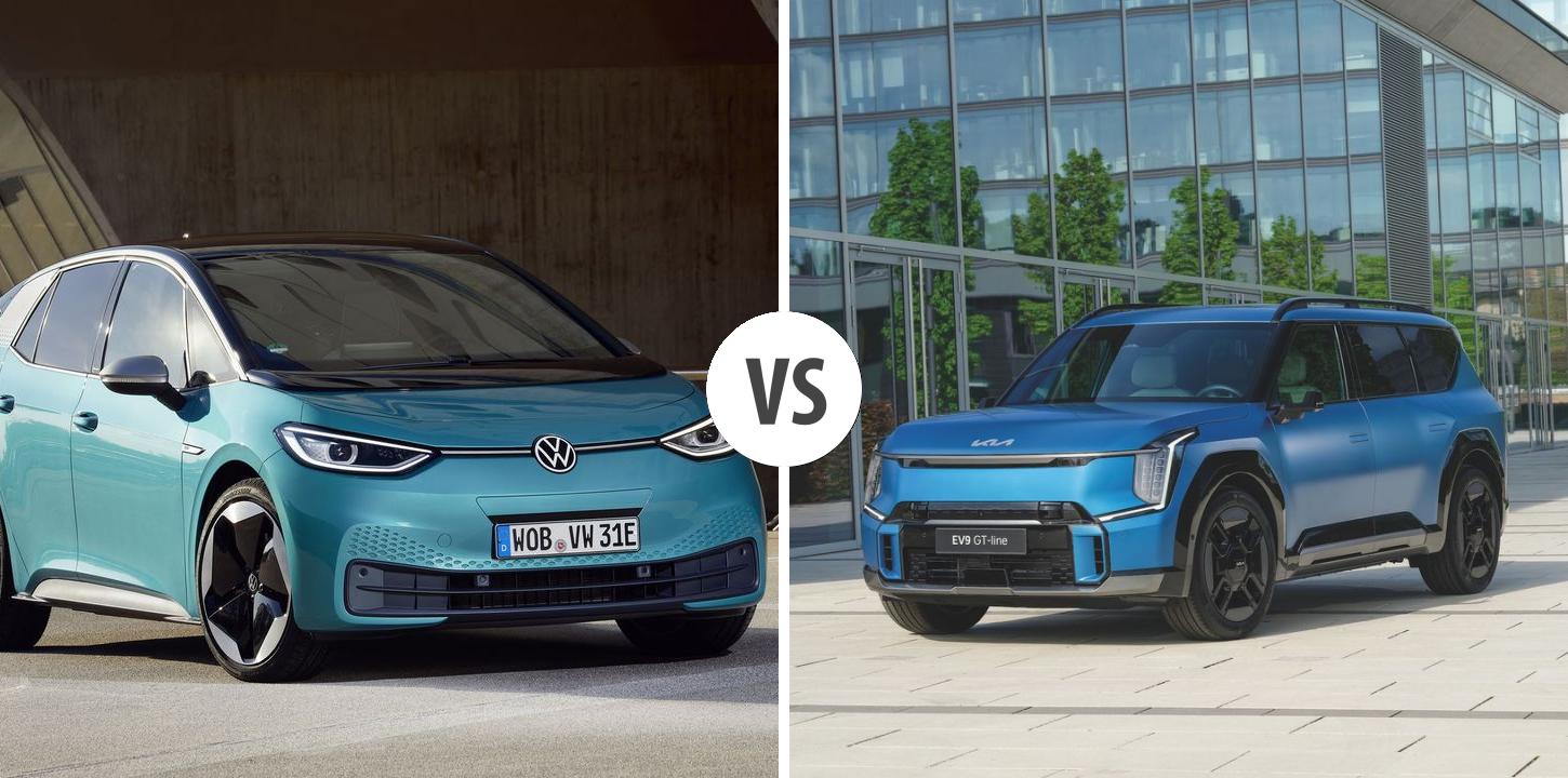 Volkswagen ID.3 VS KIA EV9 – Vergleiche Preise, Leistung, Kofferraum ...