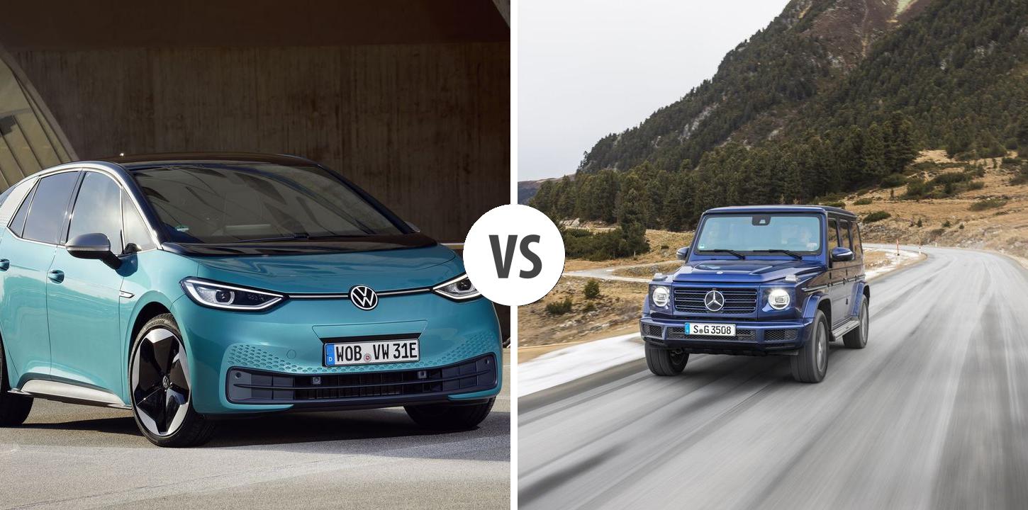 Volkswagen ID.3 VS Mercedes G-Klasse – Vergleiche Preise, Leistung ...